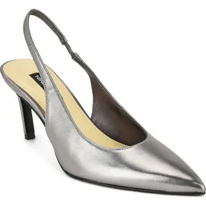 Nine West Verone Faux Leather Slingback Pumps - Pewter