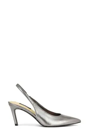 Nine West Verone Faux Leather Slingback Pumps - Pewter