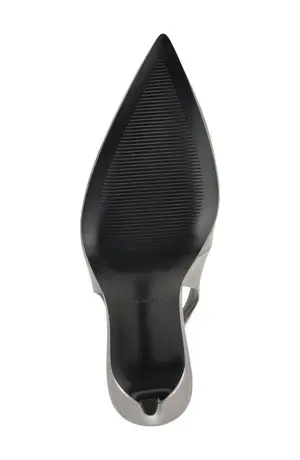 Nine West Verone Faux Leather Slingback Pumps - Pewter