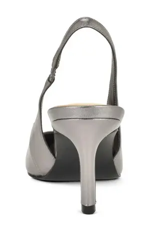 Nine West Verone Faux Leather Slingback Pumps - Pewter