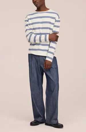 Nn07 Sailor Crew Striped Organic Cotton Sweater