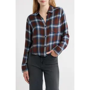 Rails Malin Plaid Button Down Shirt - Espresso Indigo