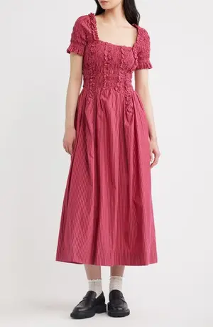 DAMSON MADDER Raphaela Ruffle Midi Dress