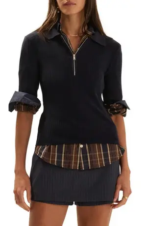 FAVORITE DAUGHTER The Downtown Polo - Navy