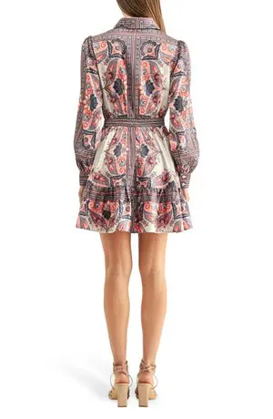 Adelyn Rae Peyton Long Sleeve Mini Shirtdress