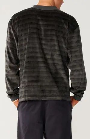 Rip Curl Disorder Stripe Long Sleeve Velour Polo