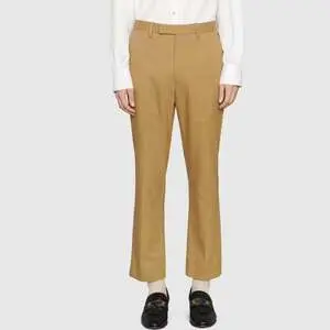 Gucci Cotton Ankle Pant With Web Detail