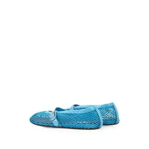 Alaïa Amazonite Mesh Ballet Flats - Blue
