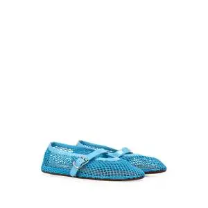 Alaïa Amazonite Mesh Ballet Flats - Blue
