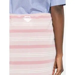 Prada Striped Cotton Skirt