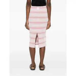 Prada Striped Cotton Skirt
