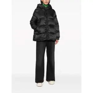 Max Mara Down-feather Padded Quilted Hooded Coat