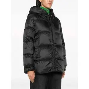 Max Mara Down-feather Padded Quilted Hooded Coat