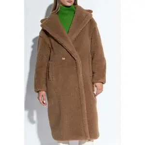 Max Mara Double-breasted Camel Hair And Silk Coat