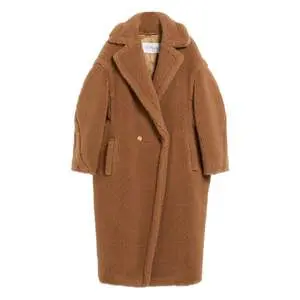 Max Mara Double-breasted Camel Hair And Silk Coat - Brown