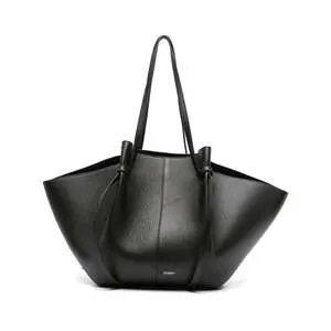 Yuzefi Calf Leather Tote Bag - Black