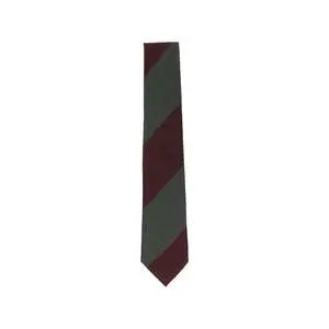 Tagliatore Silk Diagonal Stripe Neck Tie - Gray
