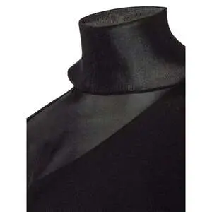 Fendi Silk Organza Cut-out Turtleneck Sweater