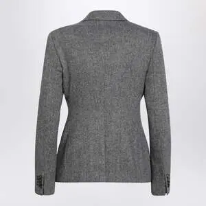 Tagliatore Double-breasted Herringbone Wool And Cashmere Jacket - Black