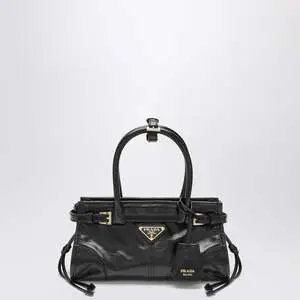 Prada Bonnie Mini Calf Leather Handbag - Black