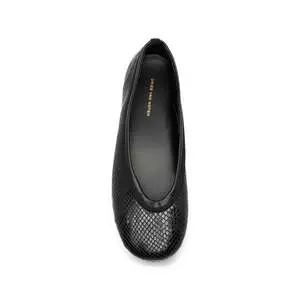 Dries Van Noten Snakeskin Effect Ballet Flats