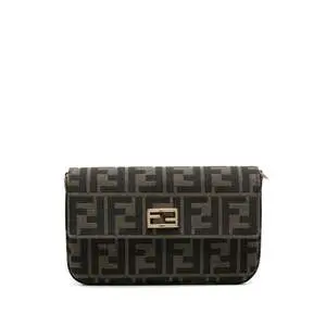 Fendi FENDI Monogrammed Crossbody Bag Brown
