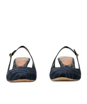 Burberry Check Slingback Pumps