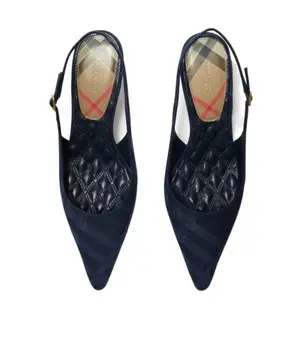 Burberry Check Slingback Pumps