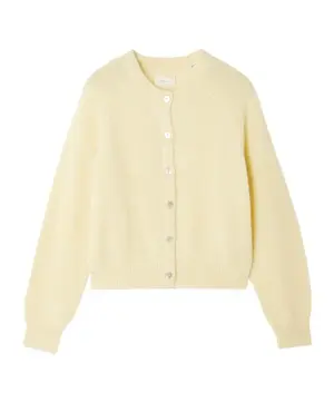 DÔEN Raglan Sleeve Wool & Alpaca Blend Cardigan - Nude