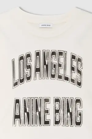 ANINE BING Johnny Cropped Logo T-shirt