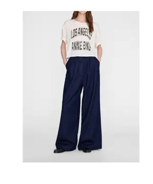 ANINE BING Johnny Cropped Logo T-shirt