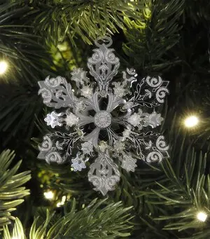 THE LONDON CHRISTMAS COMPANY Gold-plated Snowflake Tree Decoration