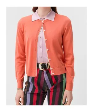 Versace Logo Trim Buttoned Cardigan