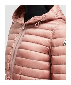 Moncler Raie Short Down Jacket With Drawstring Hood And Waist - Light Pink