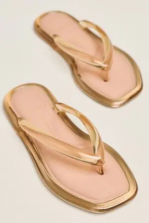 Dolce Vita Jozey Square-toe Flip-flops - Neutral