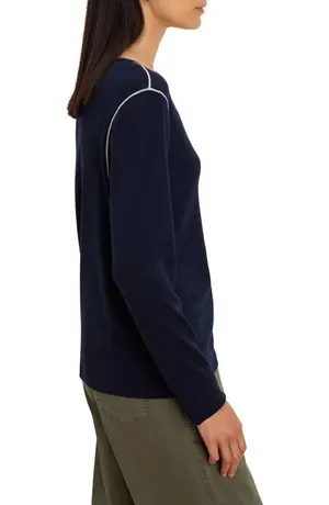 NIC+ZOE Cotton & Modal Long Sleeve T-shirt - Dark Indigo
