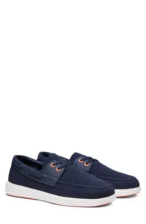 Swims Breeze Boat Shoe - Navy/white/orange