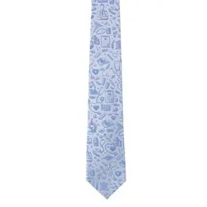 Trafalgar Medical Alert Silk Necktie - Light Blue