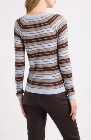 Rag & Bone Teresa Striped Crewneck Sweater - Light Blm