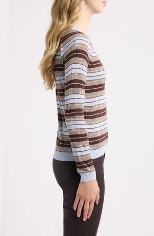 Rag & Bone Teresa Striped Crewneck Sweater - Light Blm