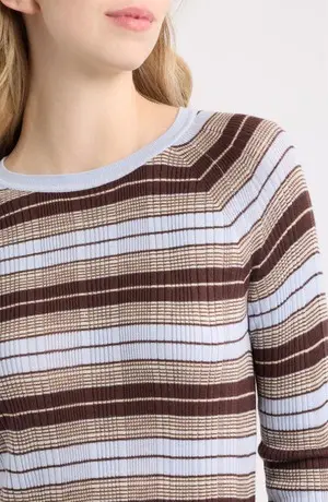 Rag & Bone Teresa Striped Crewneck Sweater - Light Blm
