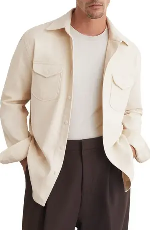 REISS Astra Cotton Shirt Jacket