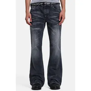 JADED LONDON Jude Flare Leg Jeans - Black