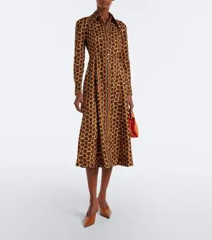 Zimmermann Belted Printed Linen Shirt Dress