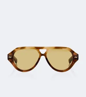 Bottega Veneta Ribbon Aviator Sunglasses Brown