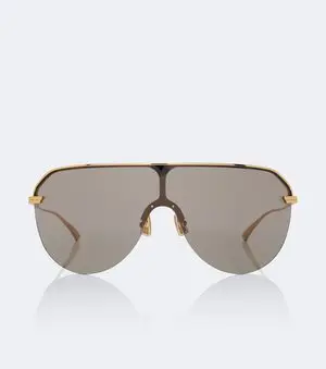 Bottega Veneta Ribbon Aviator Sunglasses - Gold
