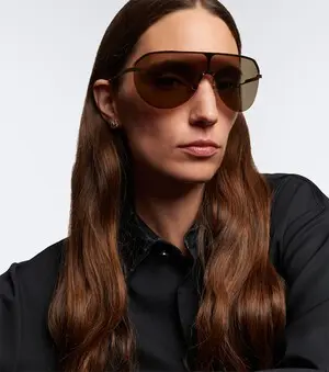 Bottega Veneta Ribbon Aviator Sunglasses - Gold