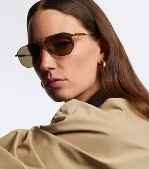 Bottega Veneta Aviator Sunglasses - Gold