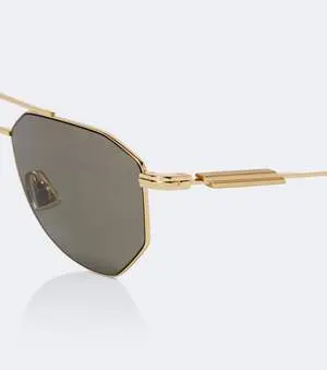 Bottega Veneta Aviator Sunglasses - Gold