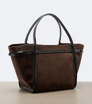 TOD'S T Timeless Medium Suede Tote Bag